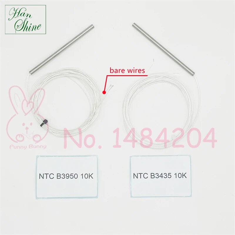 Датчик температуры Han Shine NTC B3435 10K и NTC B3950 10K bare wires