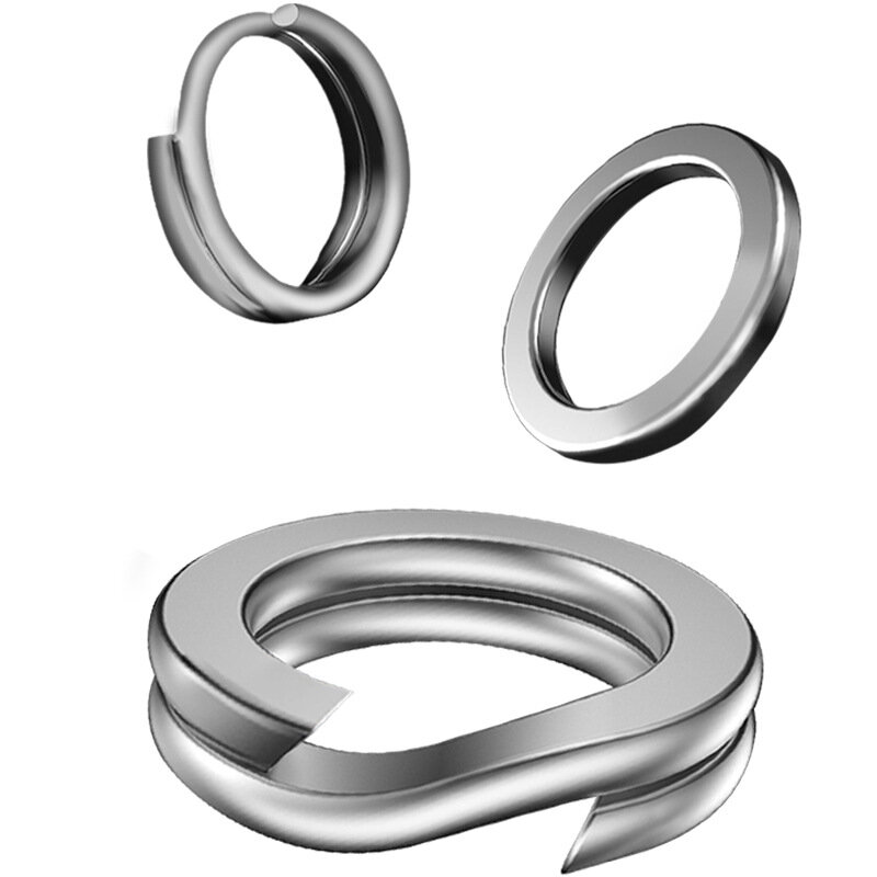 Приманка из нержавеющей стали 304, сплющенное двойное круговое усиленное кольцо для приманки с двойным кругом,