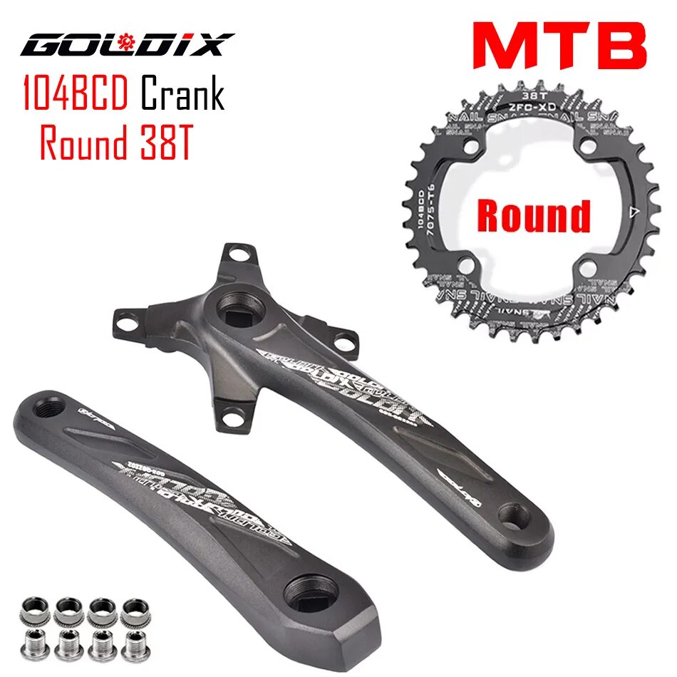 GOLDIX 104BCD Шатуны MTB 38T, 170 мм, черные