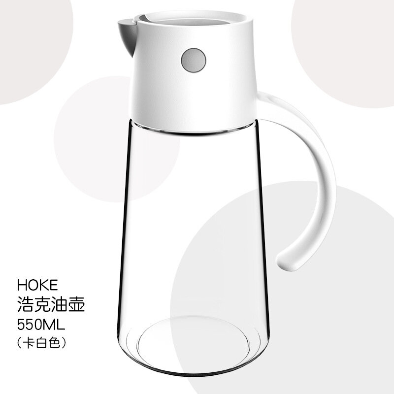 Автоматическая открывающаяся и закрывающаяся стеклянная масленка HaoKe, кухонная масленка с крышкой, герметичная, для приправ, уксуса, масла, прямые продажи от производителя