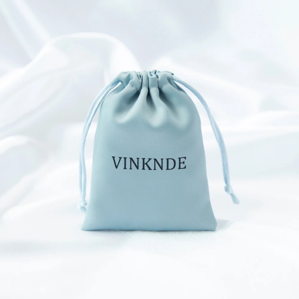 Мешочки для украшений из шелка, 100 шт. Blue with logo, 9x12cm