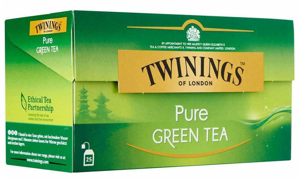 Twinings Pure Green Tea 2г x 25 пак чай зеленый (086664)