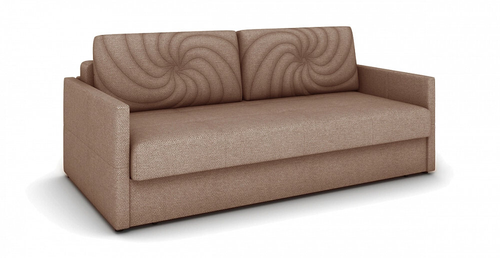 Прямой диван Киото Коричневый Велюр, пантограф (тик-так), 207х110х93 см, с ящиком для белья