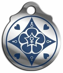 Талисман "Для поиска любви", медицинская сталь, цвет серебристый, голубой