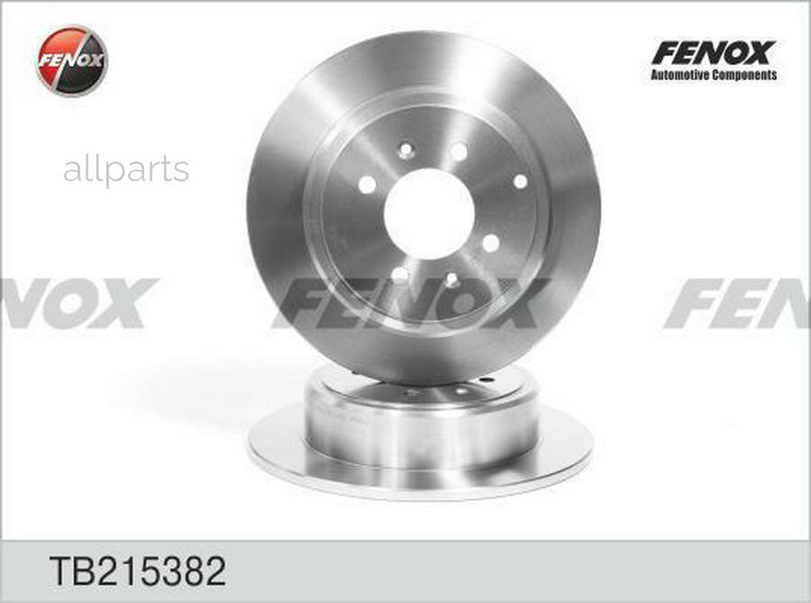 FENOX TB215382 Диск тормозной PEUGEOT 406 95-04 задний