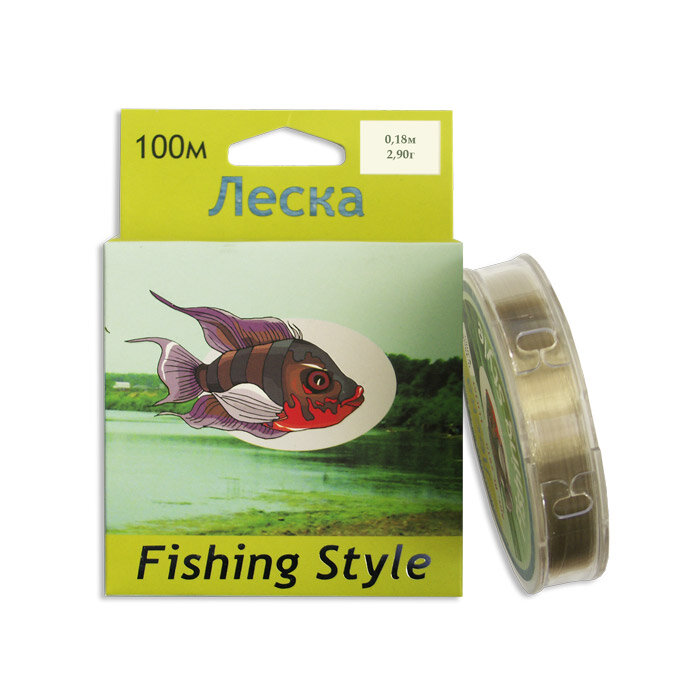 Леска Fishing Style RL2910 0.18mm тест 2.90кг 100m