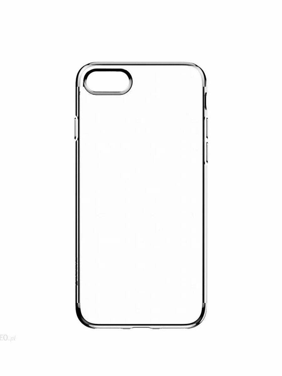Чехол накладка Electroplate TPU case для iPhone 7/8/SE 2020/2022, прозрачный, серебристый