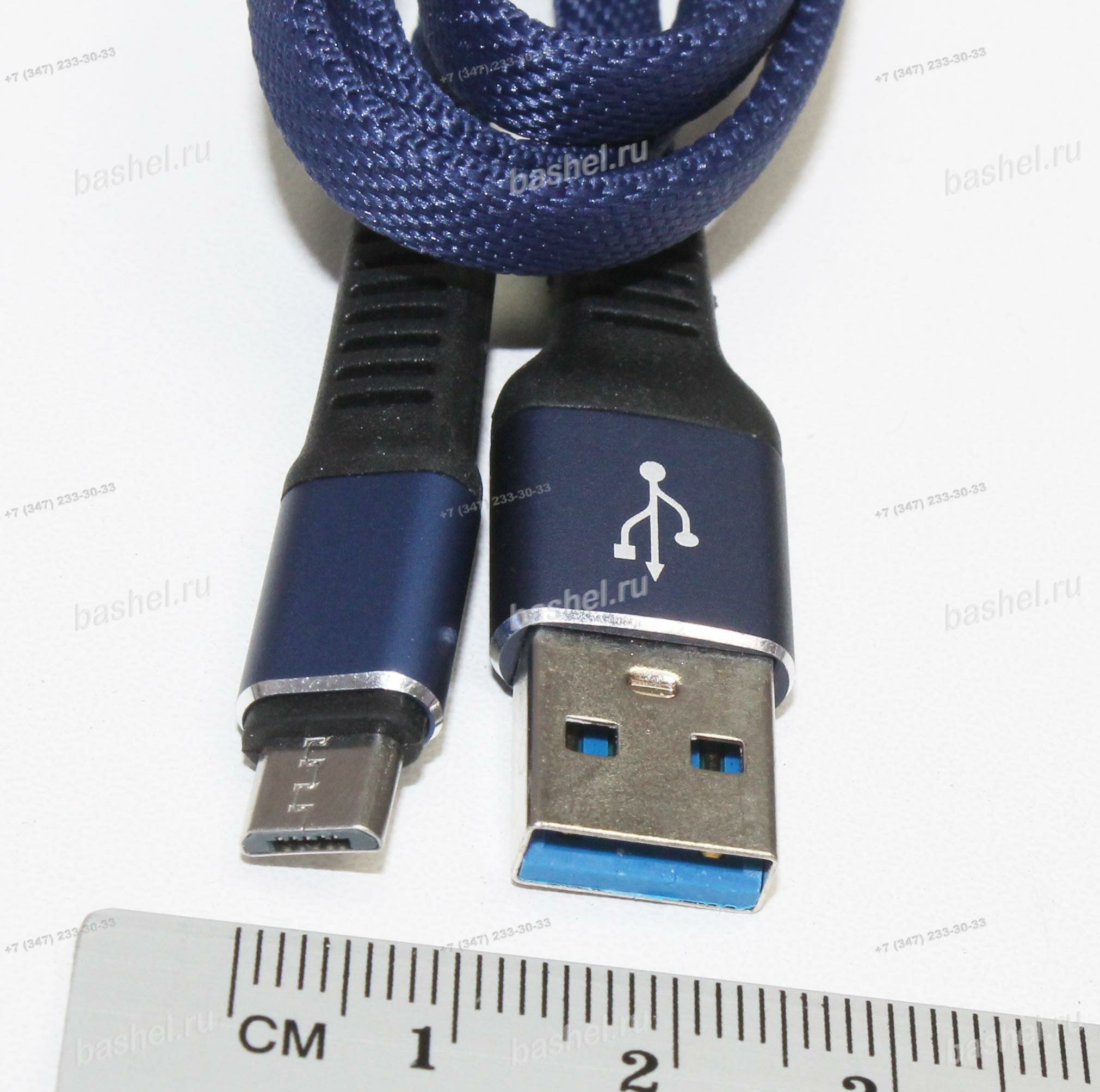 Шнур USB A(M) - micro USB B(M) 5P DAYTON, metal connector, CU, нейлон 1,0 м, DAYTON