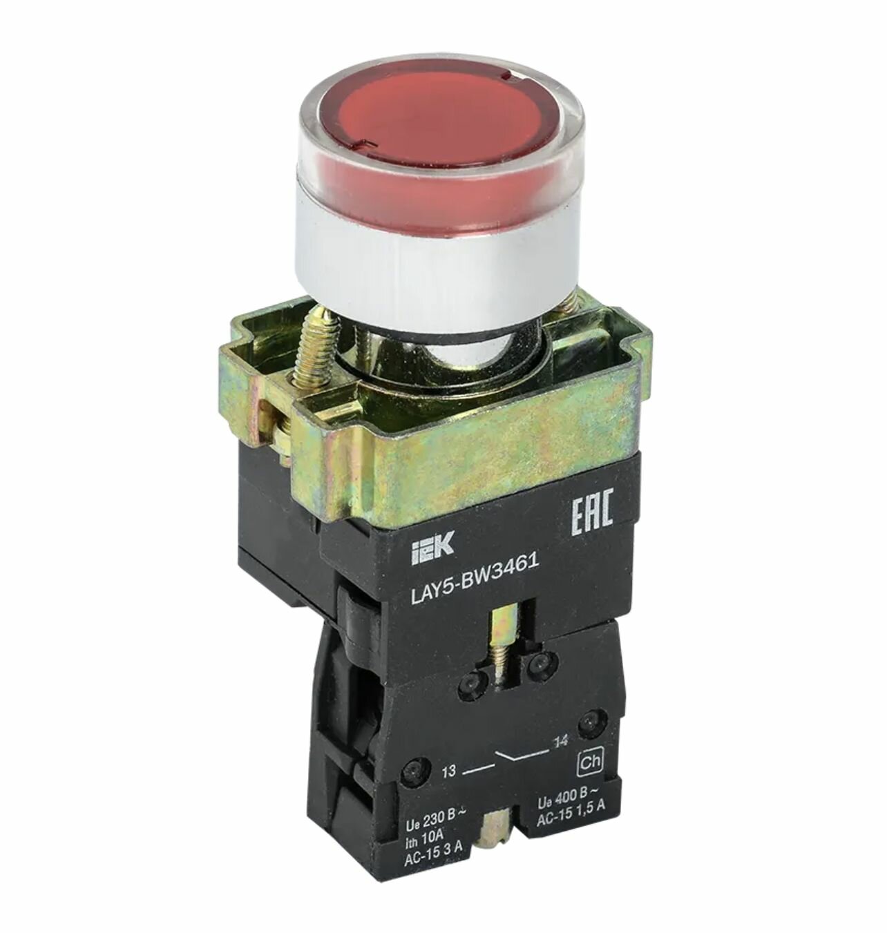 Кнопка с лампочкой XA2-BW3461 красная (<380V, NO) энергия