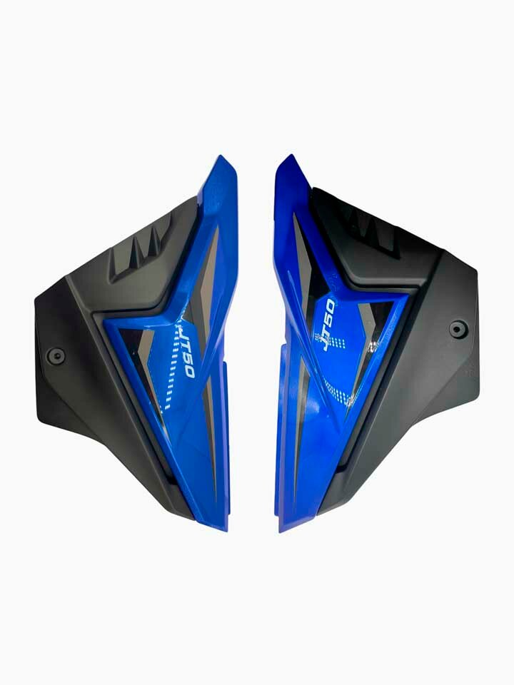Крышки боковые на мопед Alpha FX Max (синие, комплект)