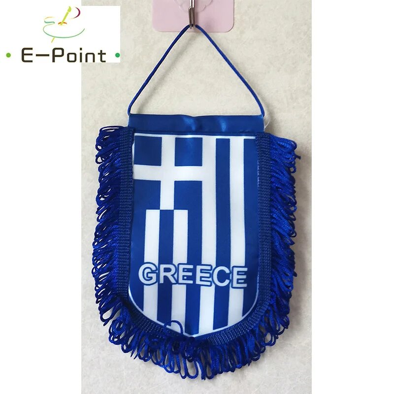 Греческий флаг из полиэстера 10*15 см