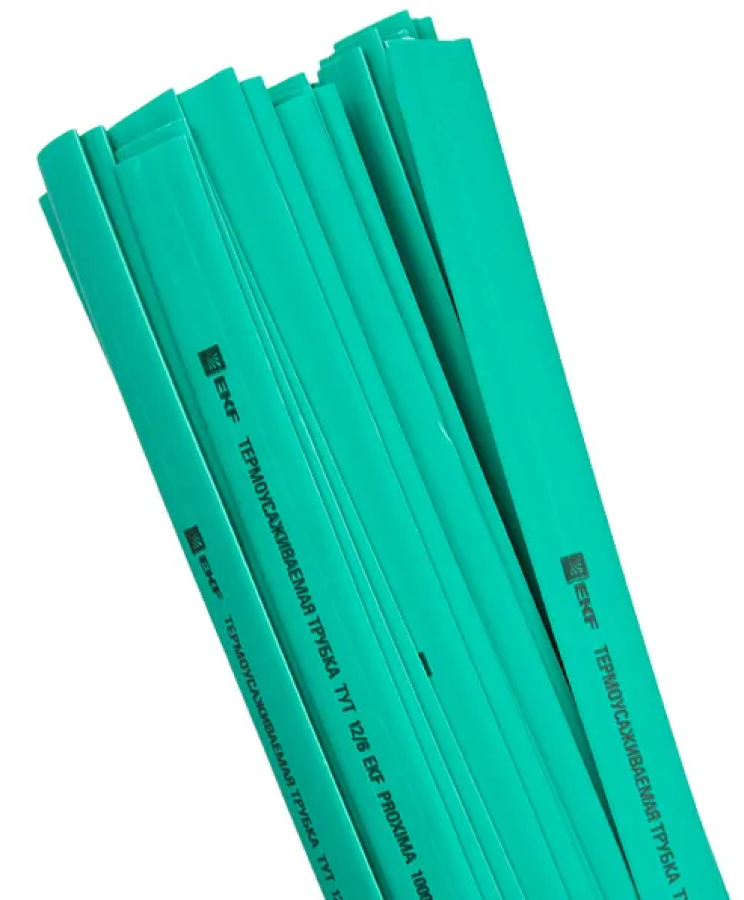 Термоусадочная трубка EKF / ЕКФ PROxima ТУТнг без клеевого слоя 16/8 полиолефин зеленая длина 1м диаметр 16(8)мм, tut-16-j-1m, 1шт. / термотрубка