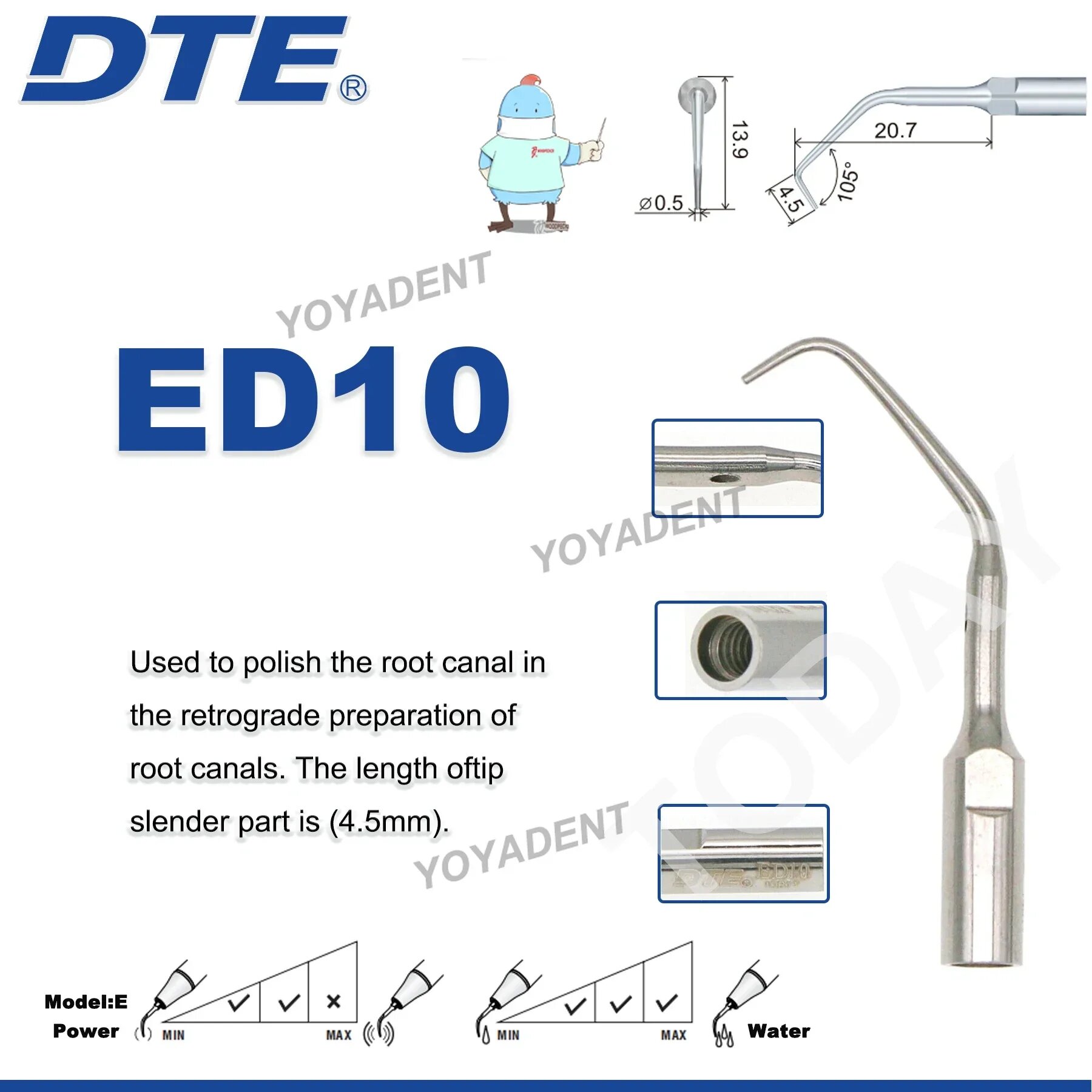 Насадки для ультразвукового скалера Woodpecker DTE ED10