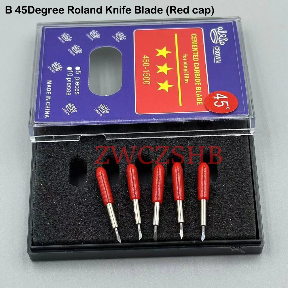 Лезвия для плоттера Roland, твердосплавные, 30/45/60 градусов, 10 шт. B 45degree