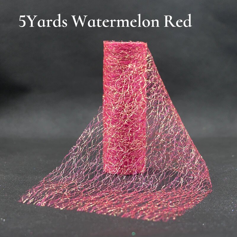 5 ярдов, армированный тюль Watermelon Red