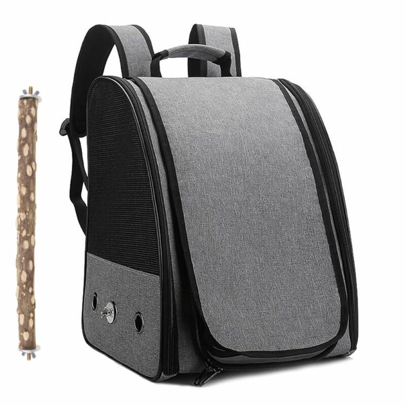 Переносная дышащая сумка-рюкзак для птиц Parrot Travel for Carrier Боковая сетка для окон Съемная клетка для пикника с насестом для Co