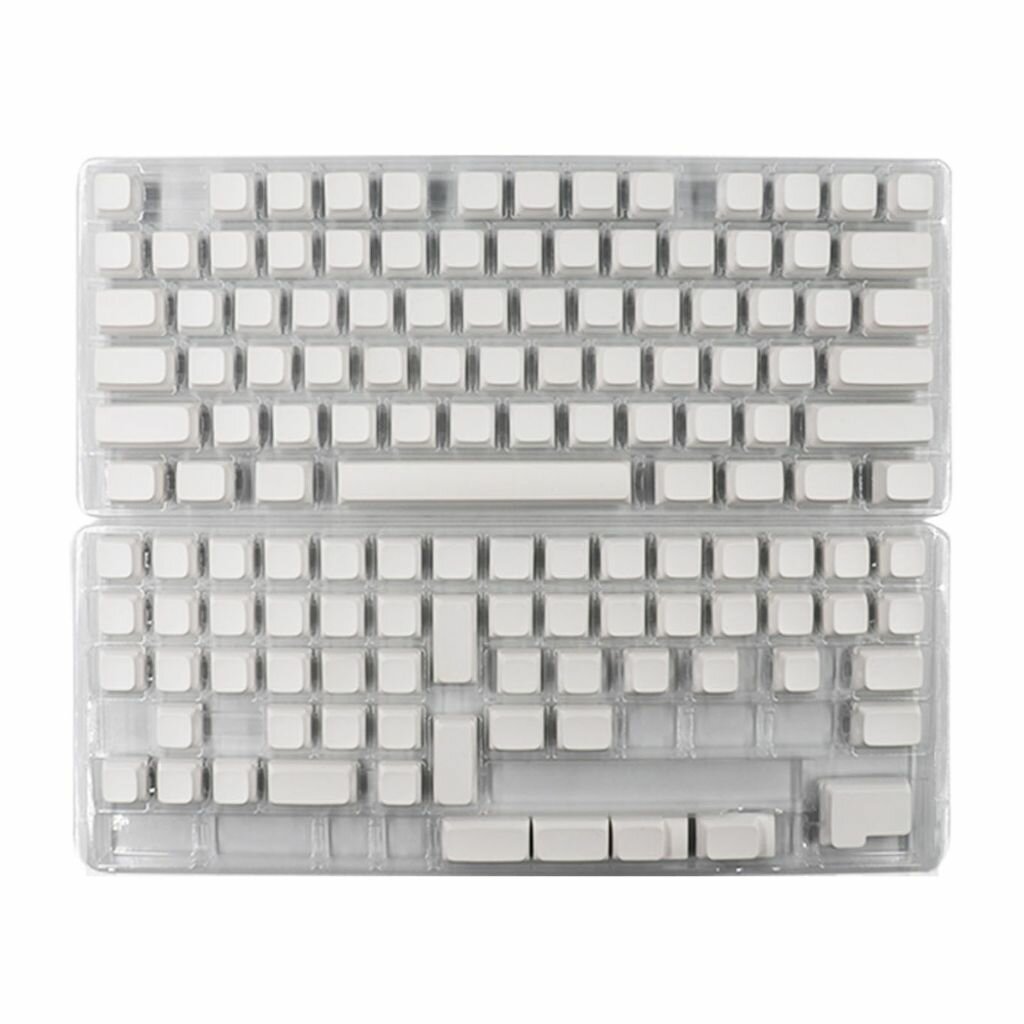 (134 клавиши) XDA Высота Минималистский белый неразрезанный Keycaps