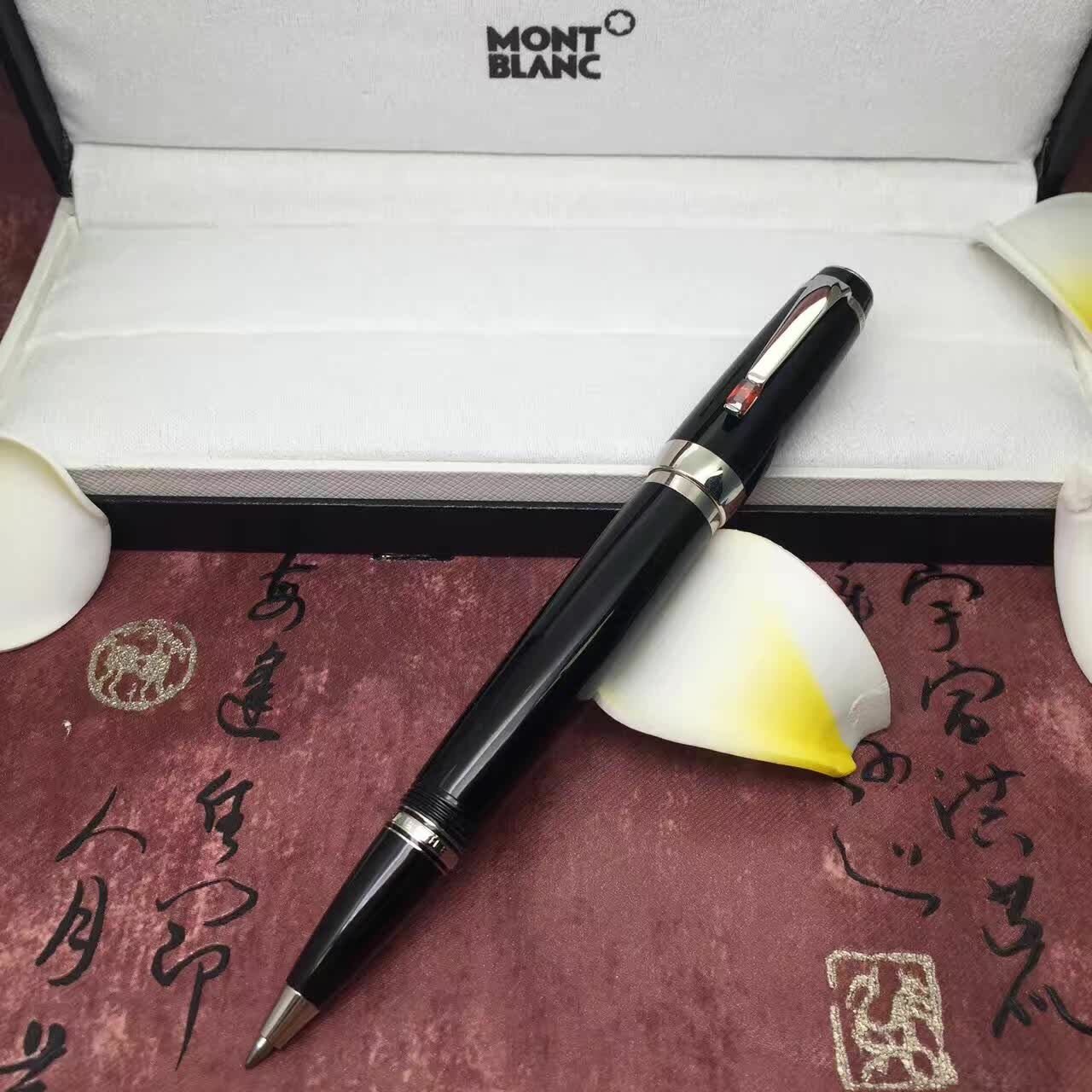 Montblanc Boheme Series Черная Ручка-роллер С Красным Камнем (Подарочная Коробка Включена)