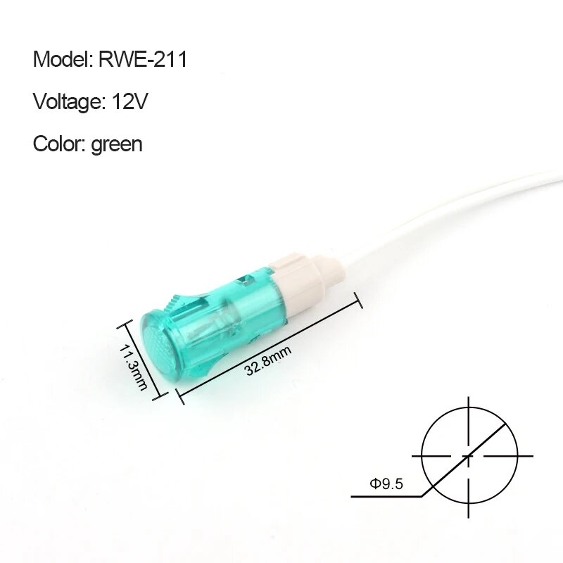 Индикаторные лампы CNNCKDL MDX-11A 5 шт, красный, зеленый, желтый 12V with wire G
