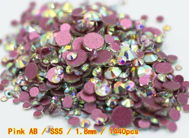 Стразы Pink AB SS5 1.8mm 1440шт