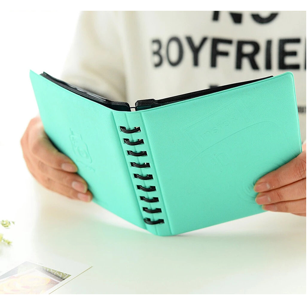 Альбом для Instax Mini, на кольцах, с кармашками, 64 фото, мятный