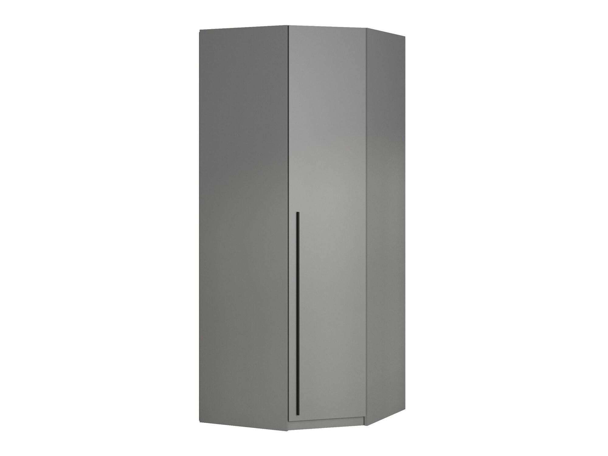 Шкаф угловой распашной МногоМеб Лаура 800, 80х50x190, темно-серый