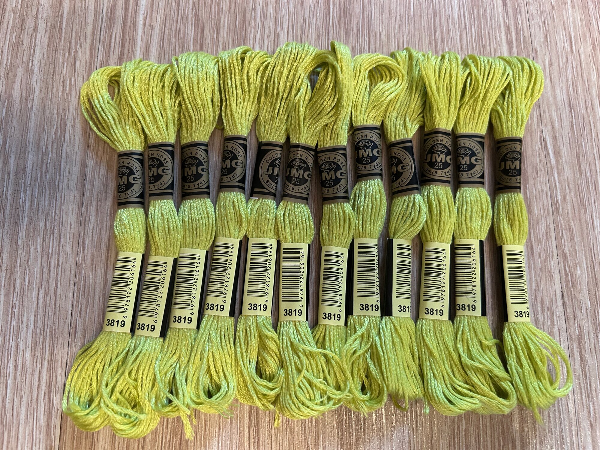 Нитки для вышивания JMC мулине (150-3866) 100% полиэфир 12 штук x 8 м