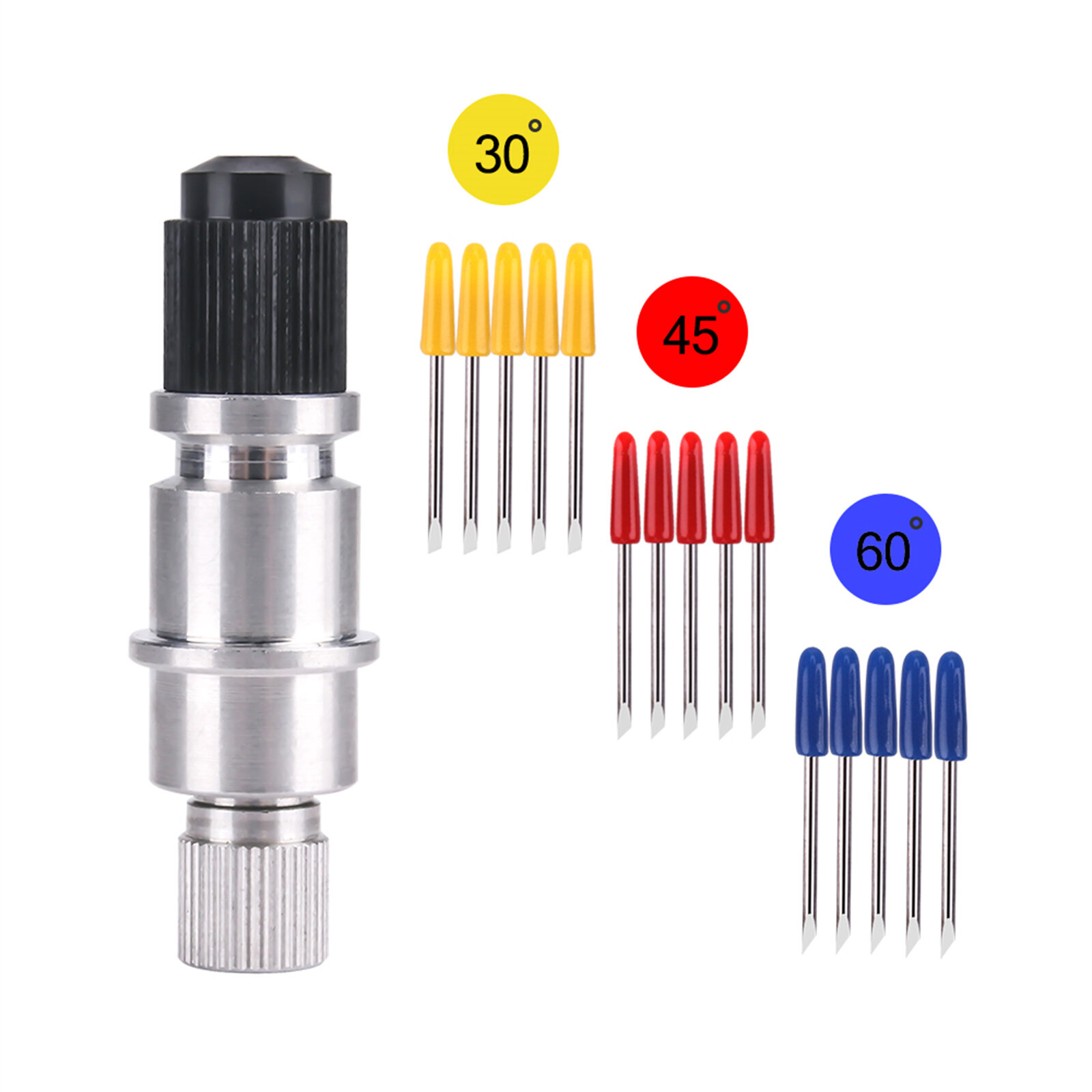 LE 5 шт. 30/45/60 градусов виниловые режущие плоттерные лезвия с держателем фрезы из вольфрамовой стали Graphtec Cb09