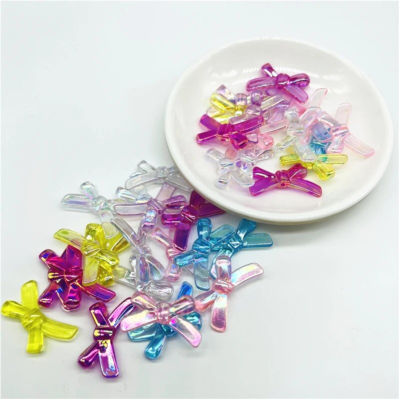 Акриловые бантики для рукоделия, 15 шт, Mix colors
