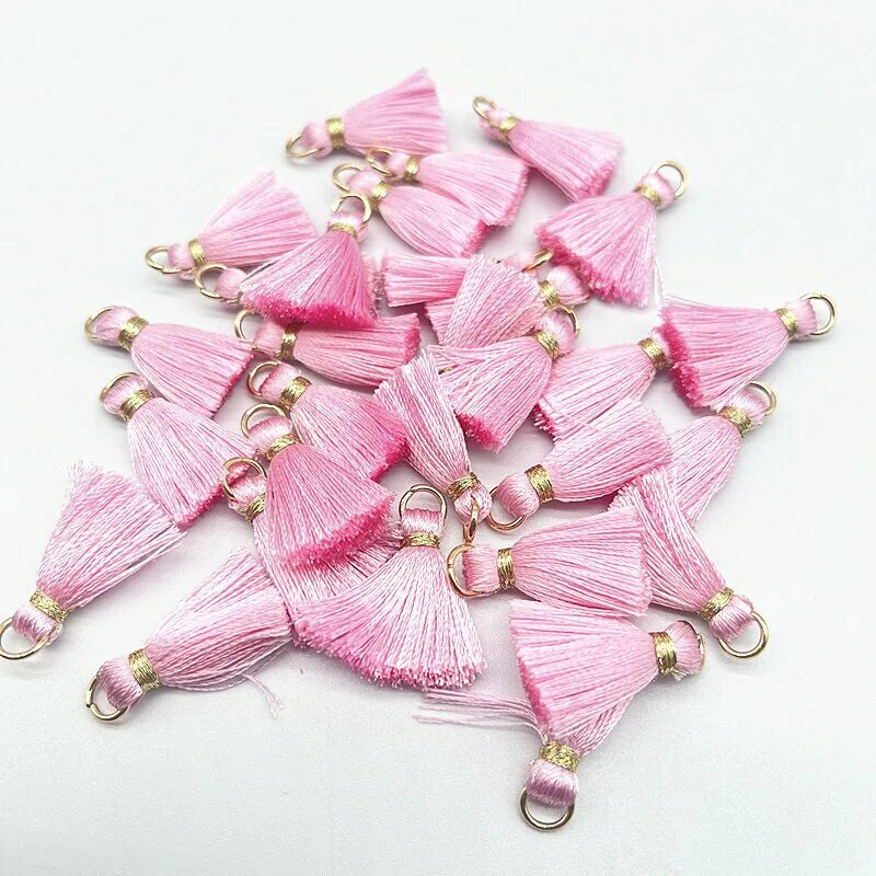 Подвески с кисточками HWYCRRGT, хлопок, 20 мм, набор из 10 штук Розовый, 24