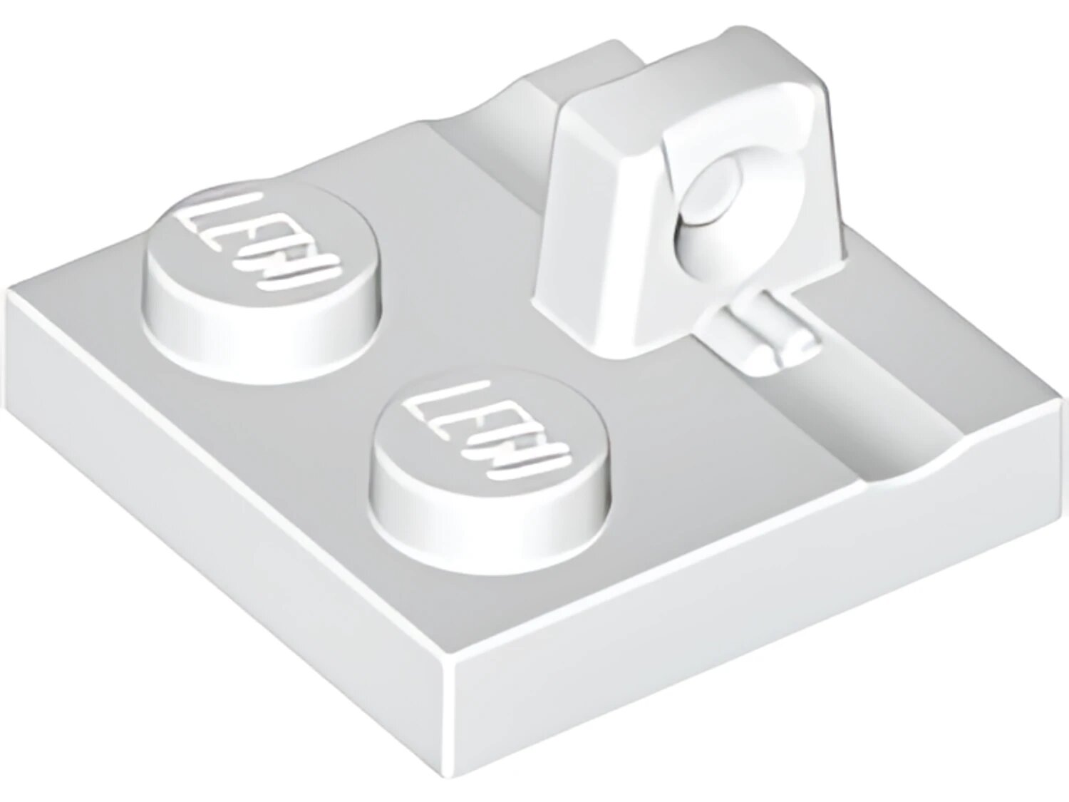 Деталь LEGO Шарнир Lego Hinge Plate 2 x 2 Locking with 1 Finger on Top 92582 (53968) White N