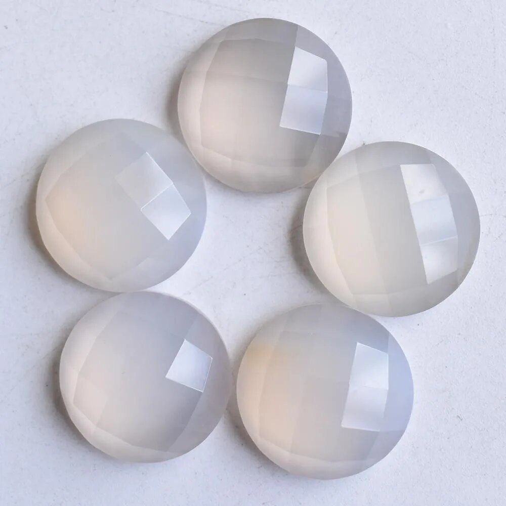 Бусины из натурального камня 16 мм, смешанный цвет, 12 шт. white onyx