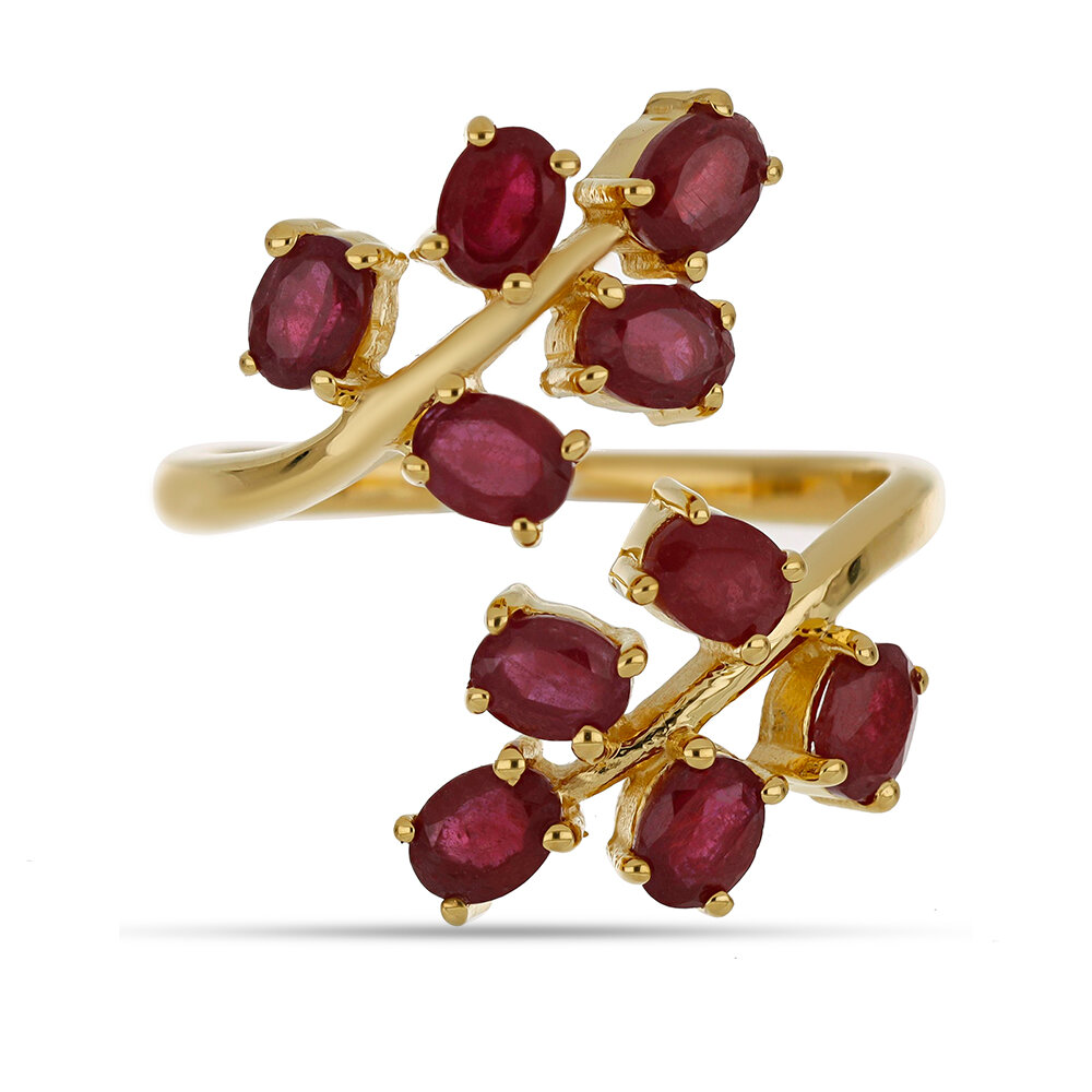 Кольцо тонкое, серебро, 925 проба, рубин