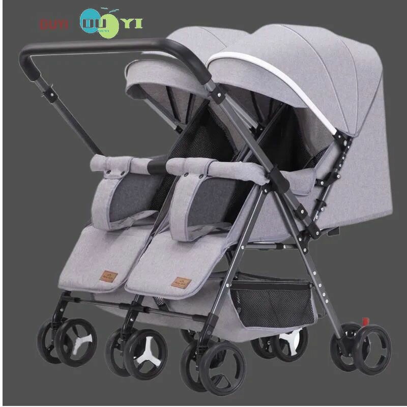 Коляска для двойни реверсивный блок, складной