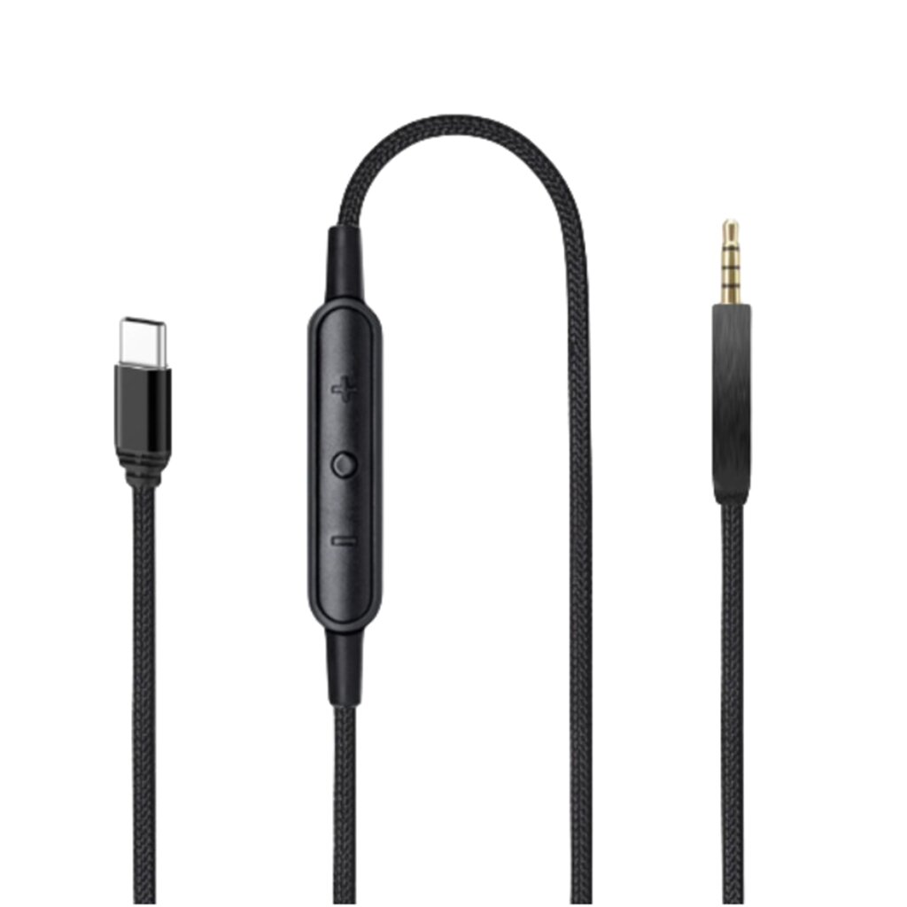 Качественный Кабель для наушников от USB C до 2,5 мм для QC25/QC35/QC35II/QC45/NC700/Y40/Y45/Y50 со Встроенным микрофоном 150 см