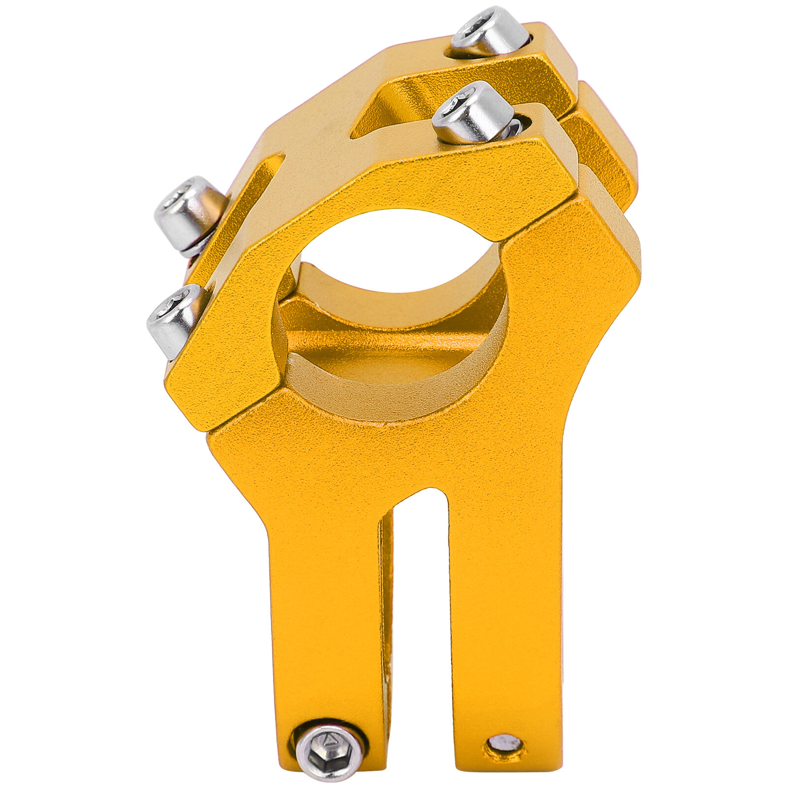 Руль велосипедный LUNJE 25.4x35MM, короткий вынос, алюминиевый сплав, полый вынос для велосипеда, золотистый.