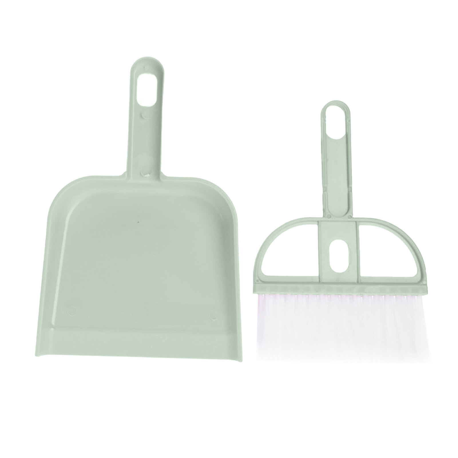 2 шт. Установите маленькую метлу и пылевой печать, установленная многофункциональная пластиковая мини -ручная метла Dustpan для настольного Зеленого