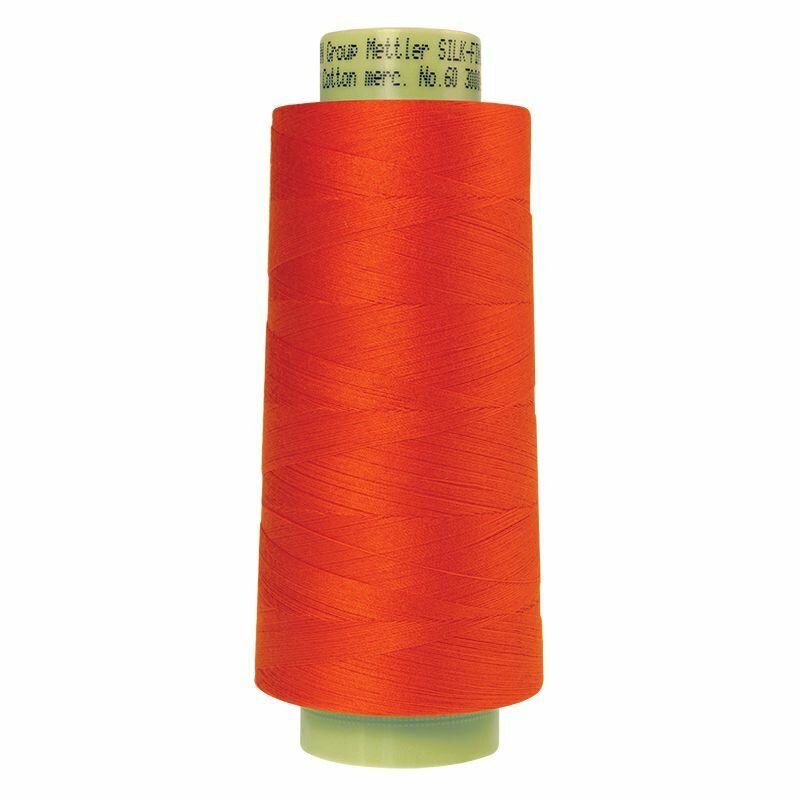 Нить для машинного квилтинга METTLER "Silk Finish", Cotton 60, 2743 м, цвет 6255, Mandarin Orange