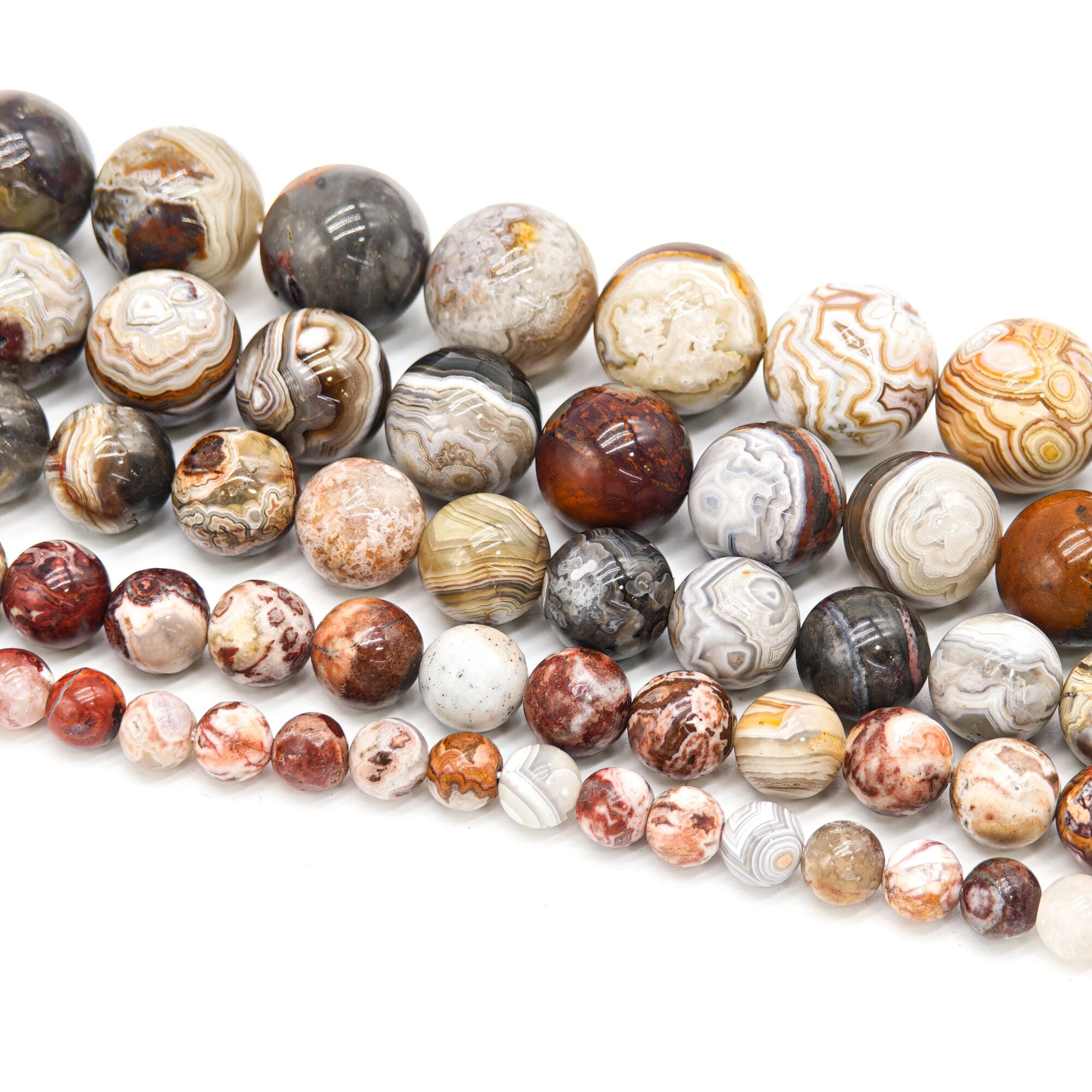 Натуральный мексиканский агат бусины 6-14 мм 10mm 38pcs beads