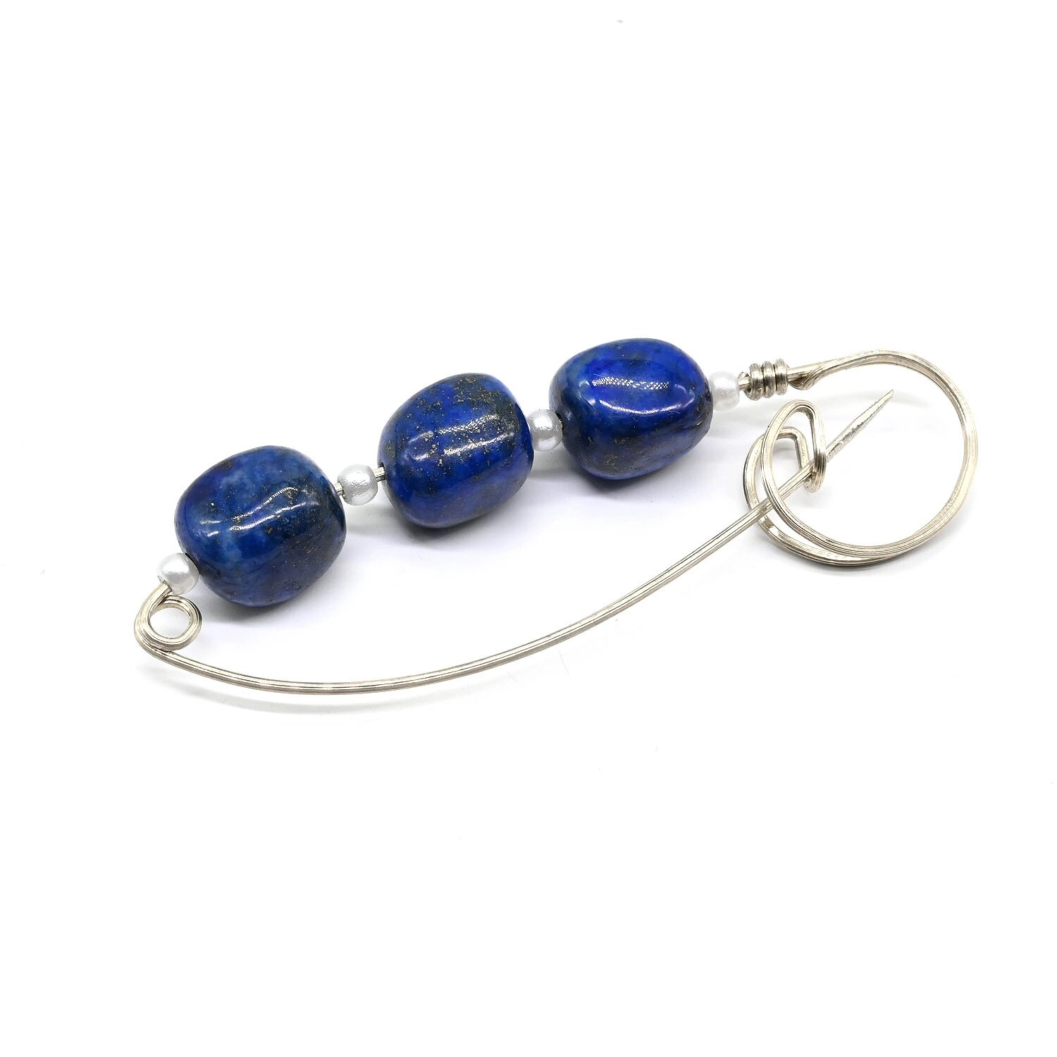 Брошь, лазурит