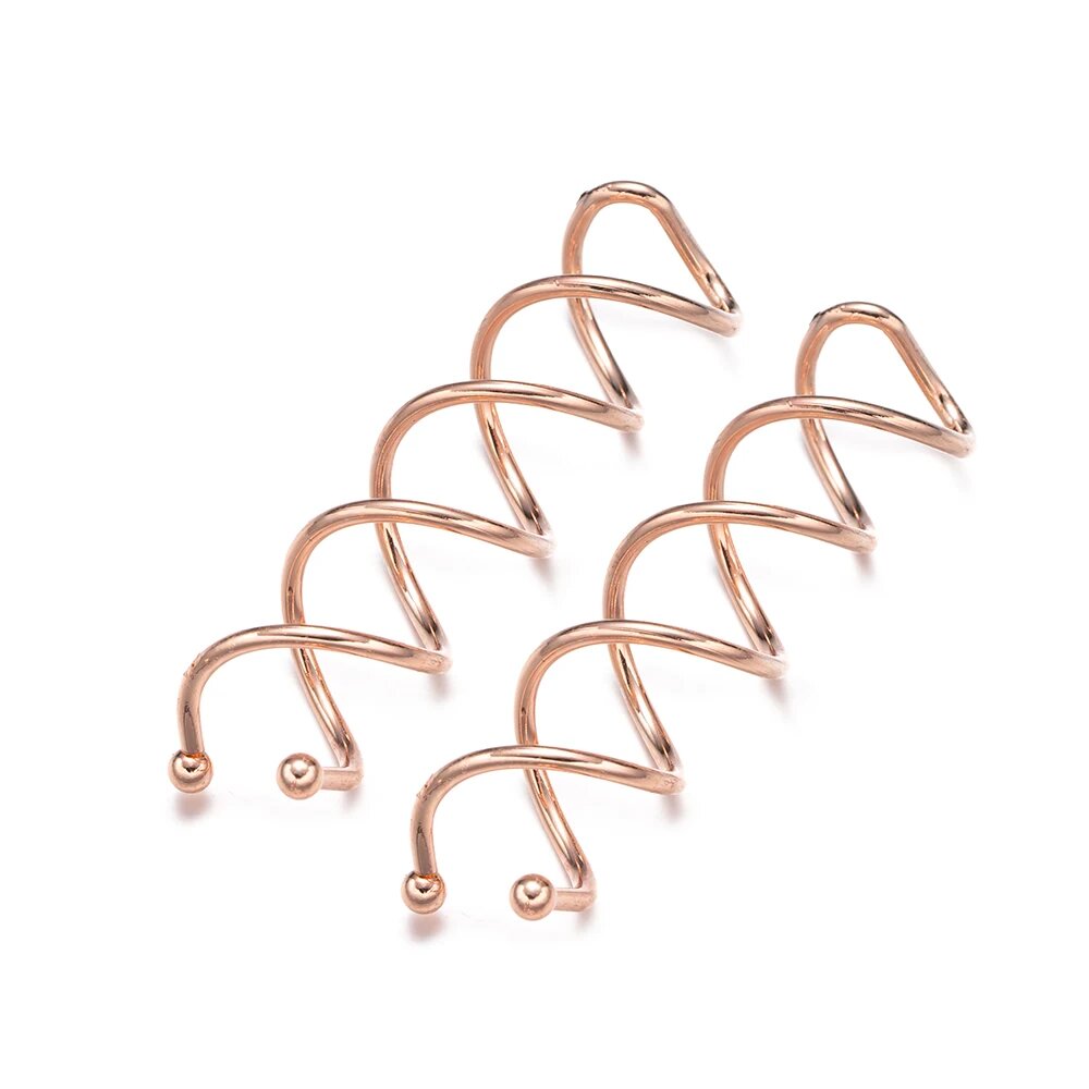 Розовые спиральные заколки для волос Rose Gold, 10 шт.
