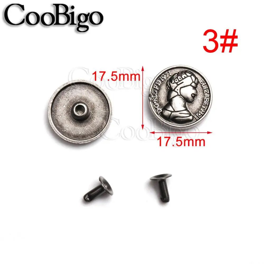 5 комплектов металлических заклепок для рукоделия 3