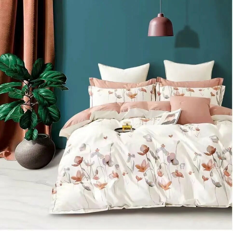 Apollo Bedding Комплект постельного белья, Сатин люкс, Двуспальный с простыней Евро, наволочки 50x70 KL