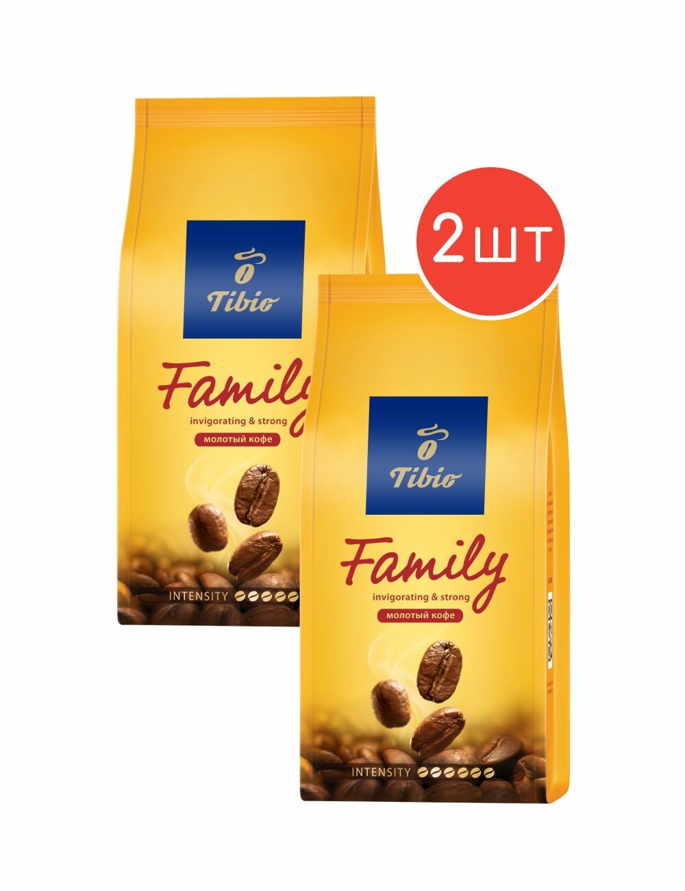 Кофе Tibio Family молотый 200г 2шт