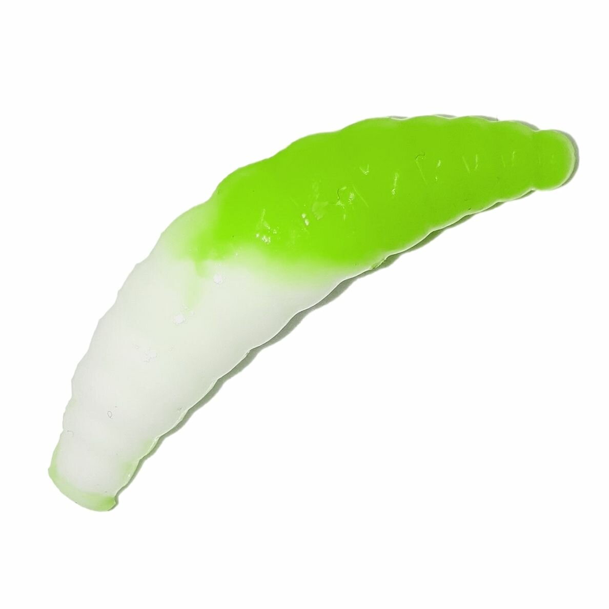 Силиконовые приманки на форель Cool Place Maggot тонущие 1.6, белый, зеленый, сыр / Форелевые приманки Кул Плэйс