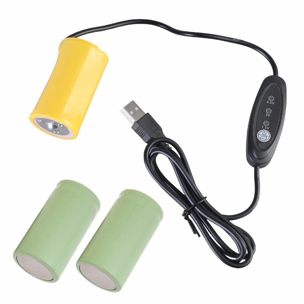 Аудио и аудиоаксессуары+USB к источнику питания от поддельной батареи 1.5V3V4.5V LR20 D