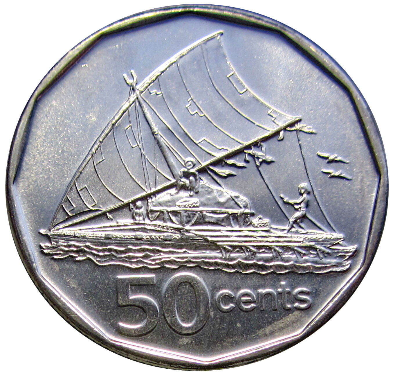 50 центов 2009 Фиджи, Парусник, UNC