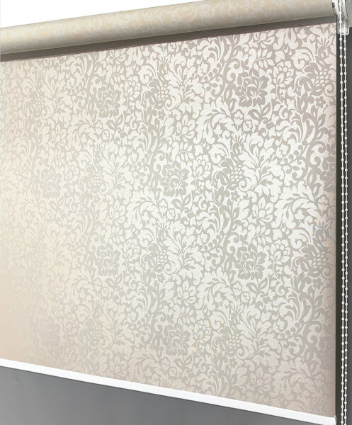 Рулонная штора Сильвия с витражным эффектом светло-бежевый 235х160 см