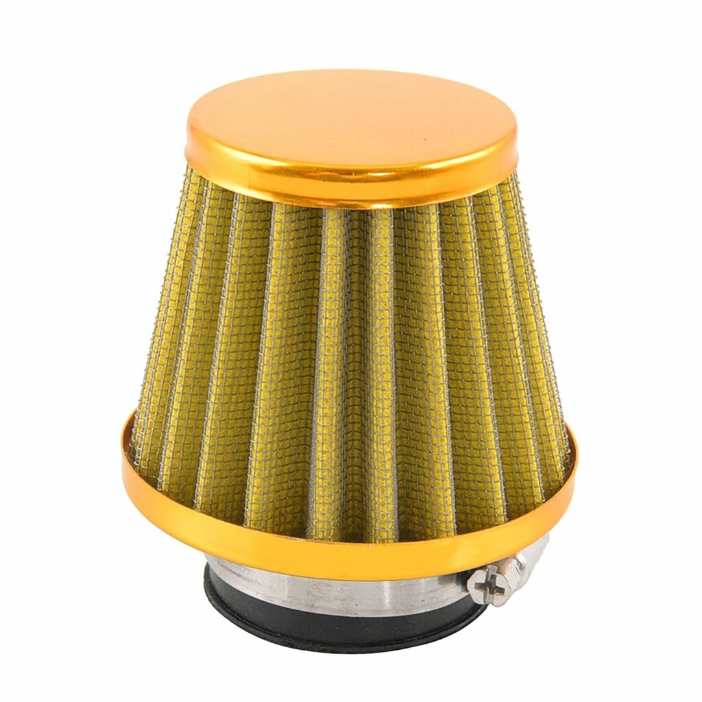 Аксессуары для фильтрации воздуха для мотоциклов и ATV, защита двигателя, калибры 38/42/45 мм, стильный фильтр с высокой пропускной способностью, Золото - 38 калибр