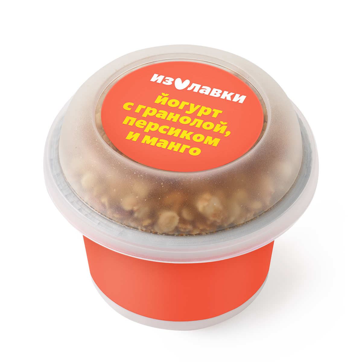 Йогурт "Из Лавки" персик-манго 2,7-3,5%, с гранолой, без ЗМЖ, пластиковый стакан, 190 г